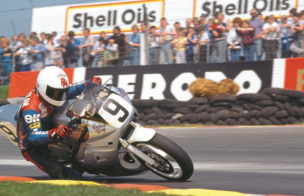 From the archive: Ron Haslam on a stocker VFR | Classic Racer Magazine