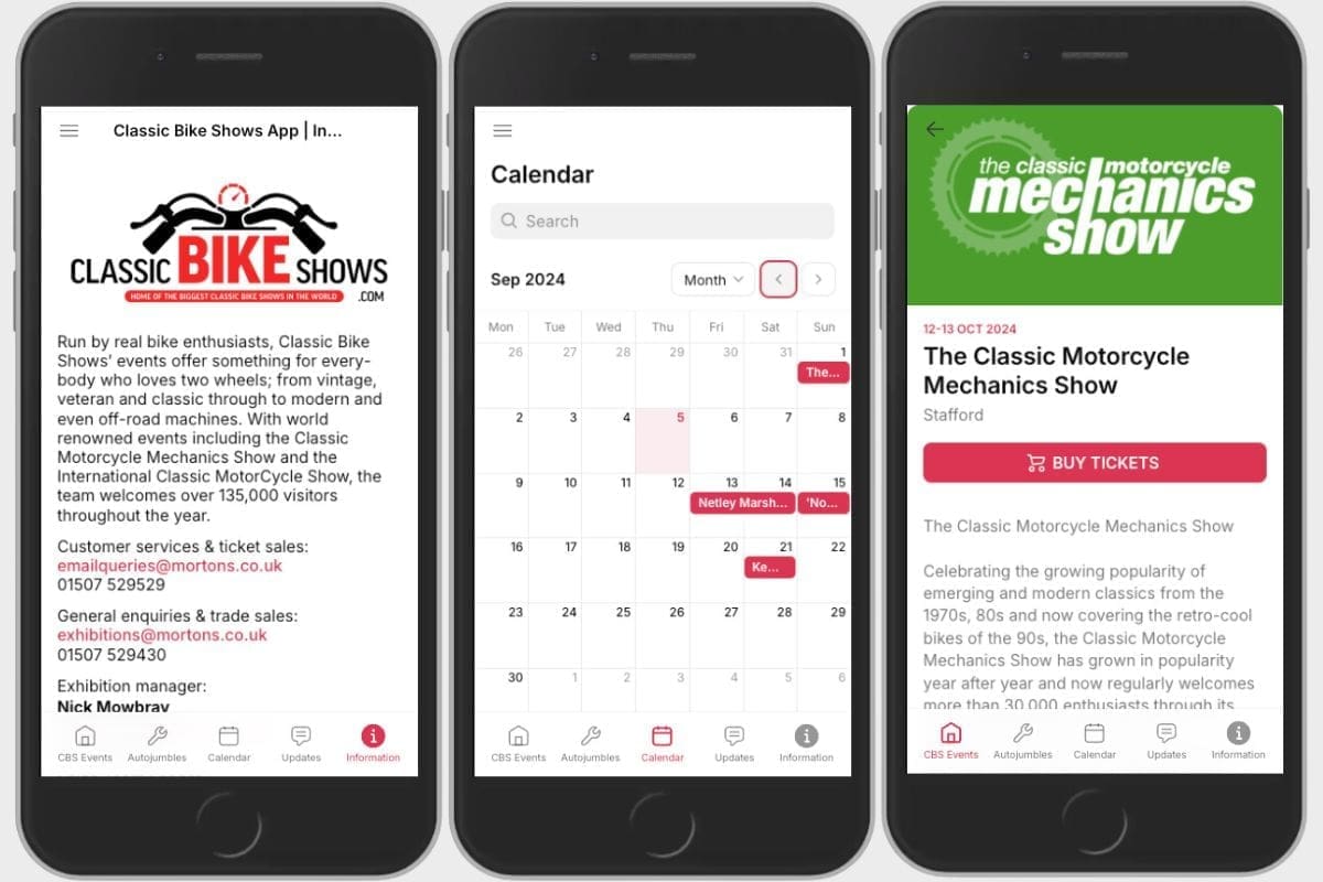 Your favourite classic bike shows are now in you pocket! | Classic ...